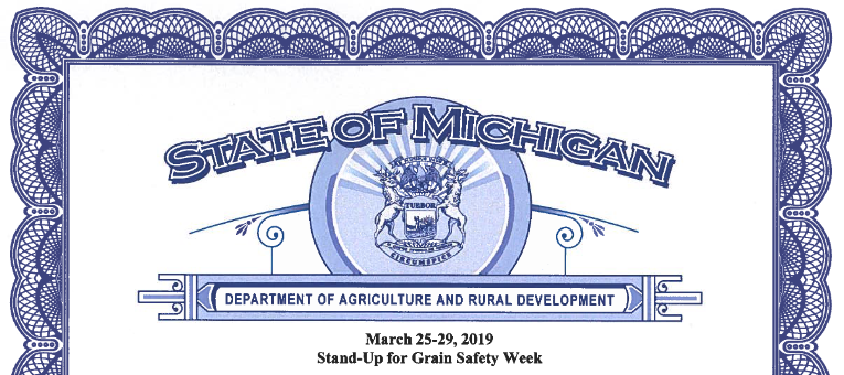 Official MDARD Proclamation - Michigan Agricultural Commodities
